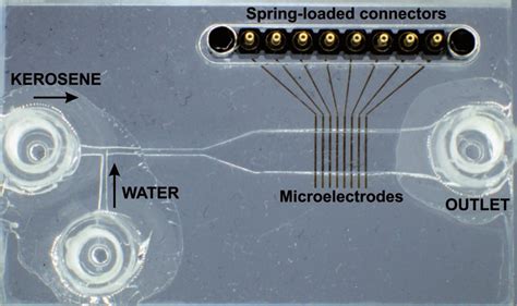 Microfluidic Chip With Eight Coplanar Microelectrodes Download Scientific Diagram