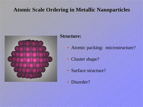 Pdf Atomic Packing Microstructure • Cluster Shape • Surface