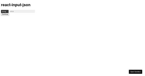 React Input Json Forked Codesandbox
