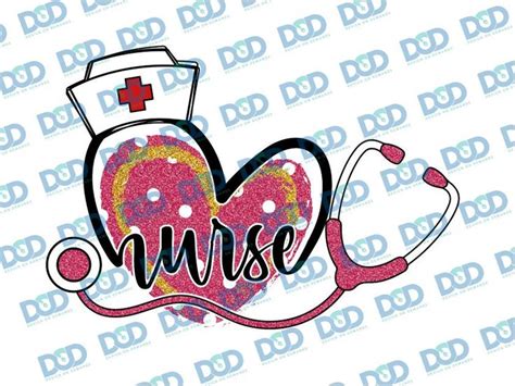 Nurse Heart With Stethoscope On It And Nurses Name In The Middle
