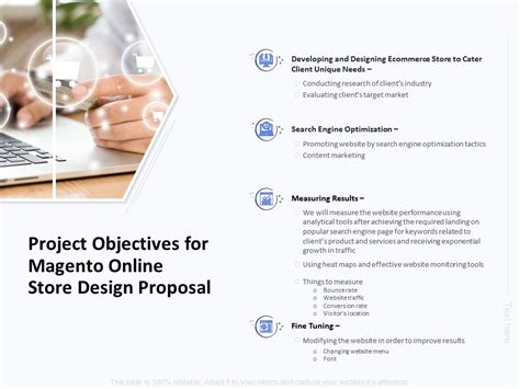 project objectives for magento online store design proposal ppt outline
