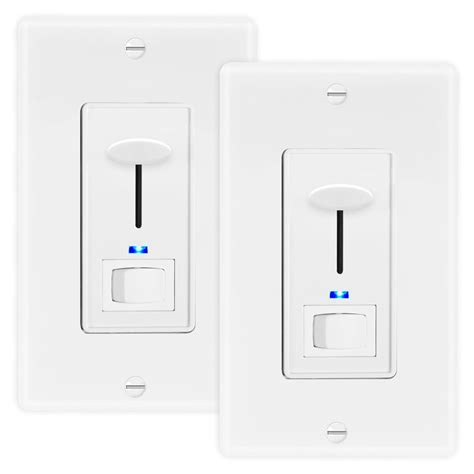 Maxxima Dimmer Electrical Light Switch Featuring Blue Indicator Light Led Compatible 3 Way