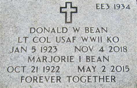 Donald Wayne Don Bean 1923 2018 Find A Grave Gedenkplek