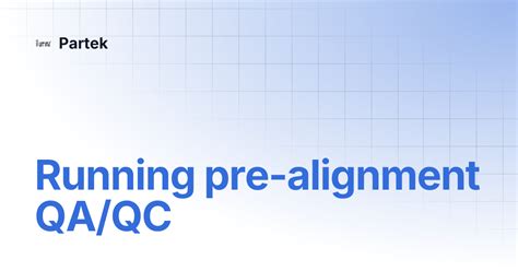 running pre alignment qa qc partek