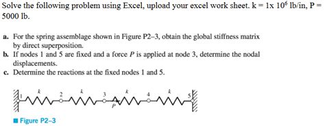 solved solve the following problem using excel upload your