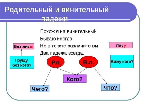 Как отличить родительный падеж от винительного падежа