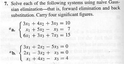 Solved Solve Each Of The Following Systems Using Naive Chegg