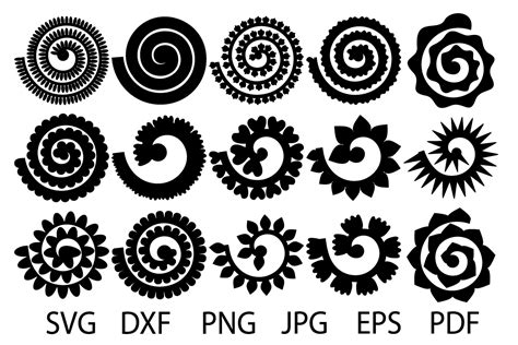 Svg Rolled Paper Flower Template