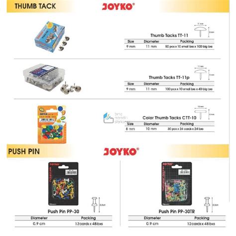 Katalog Harga Joyko PP 30 PP 30 T TT 11 TT 11P CTT 10 Paku