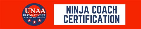 Ninja Coach Certification Ultimate Ninja Athlete Association