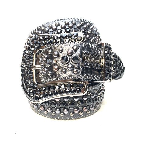 Bb Simon All Black Fully Loaded Crystal Belt Dudes Boutique
