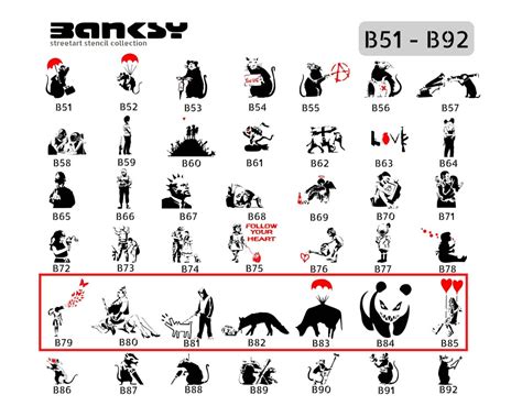 Stencil Banksy Streetart B79 B85 In Din A7 A6 A5 A4 A3 A2