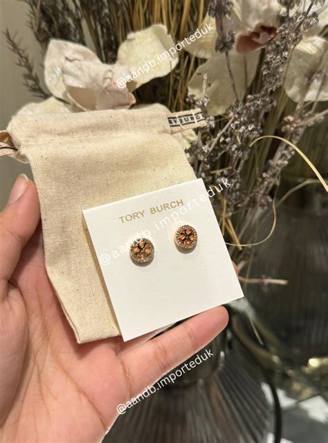 Tory Burch Rose Gold Earrings Aandb Imported Uk