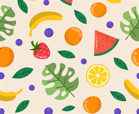 Seamless Tropical Fruit Pattern
