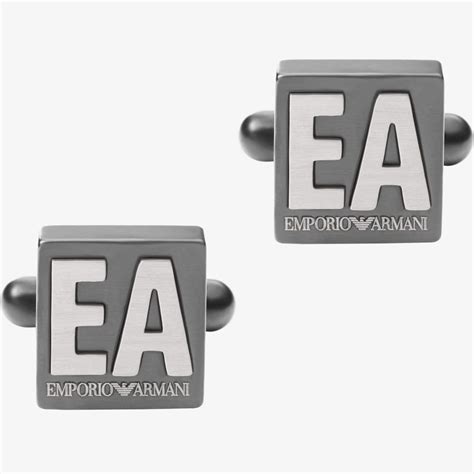 Emporio Armani Egs2756060 Mens New Logo Stainless Steel Cufflinks