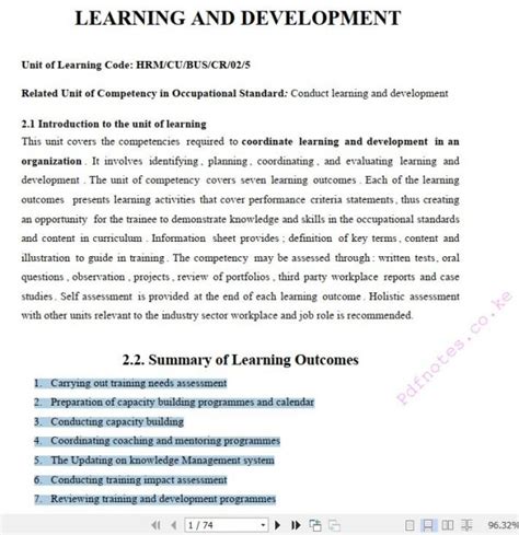 Undertake Employee Resourcing Pdf Notes TVET CDACC Level 5 CBET Pdf Notes