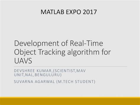 Pdf Development Of Real Time Object Tracking Algorithm For · Pdf