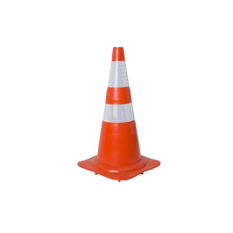 Cone Sinalização Flexível Laranja Faixa Refletiva cm Loja Brafer
