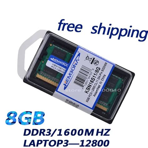Kembona nova memória do portátil chips ram ddr3 1600 8g 1 5v PC3 12800