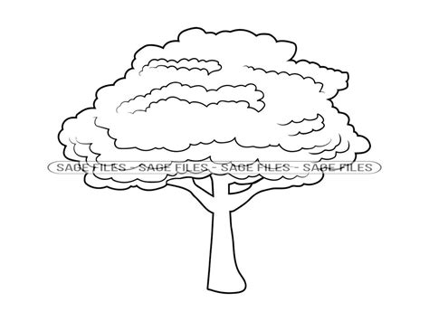Tree Outline SVG Tree Svg Tree Clipart Tree Files For Cricut Tree Cut Files For Silhouette