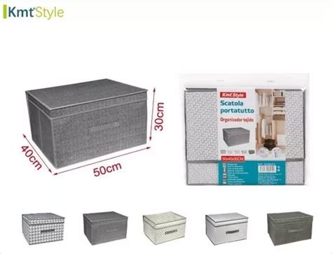 Caja Organizador Tejido Multiuso 50x40x30cm Cuotas Sin Interés