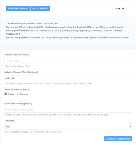 affise affiliate conversion integration api and or postback