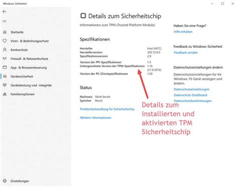 Prüfen ob PC TPM Trusted Platform Module besitzt Update TPM