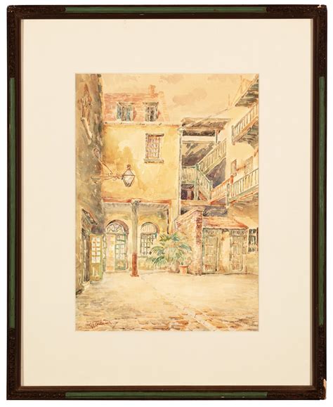 George Frederick Castleden French Quarter Courtyard For Sale At 1stdibs