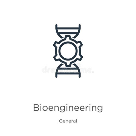 Bioengineering Icon Thin Linear Bioengineering Outline Icon Isolated