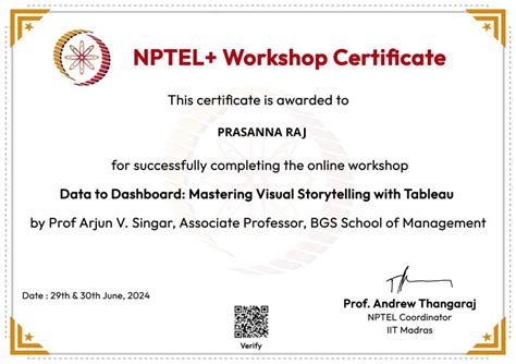 prasanna raj r on linkedin nptel tableau datavisualization