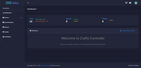 Crafty Controller Getting Started