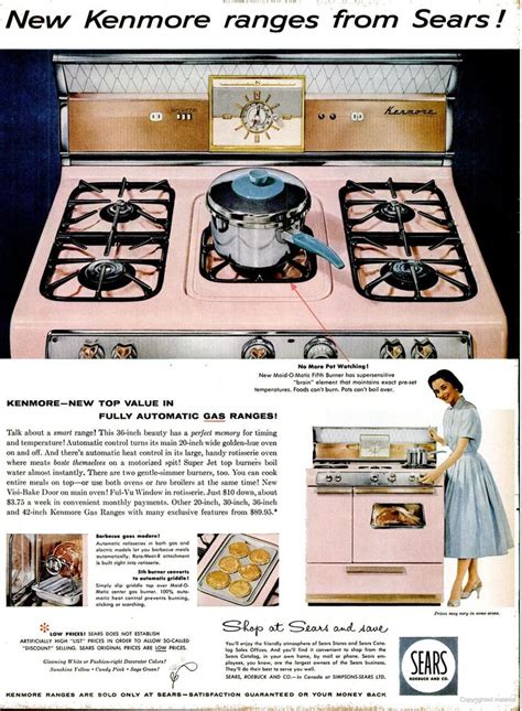 Vintage Kenmore Ranges A Touch Of Mid Century Modern Style Pink