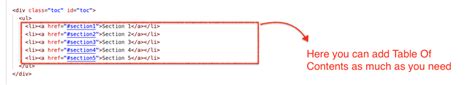 Create A Simple Responsive Table Of Contents TOC Template For An