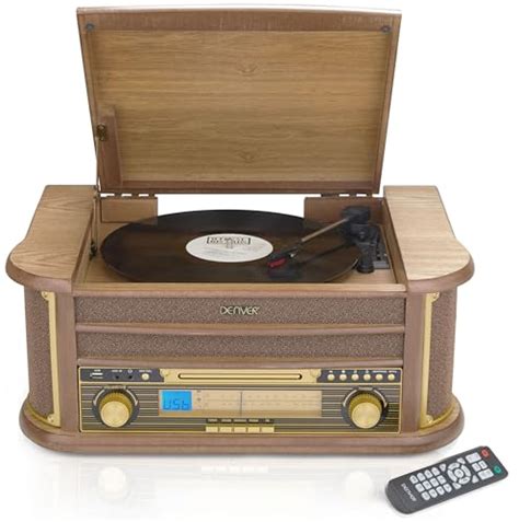 Denver 8 In 1 Hifi System Vinyl Turntable Cassette Cd And Radio Player