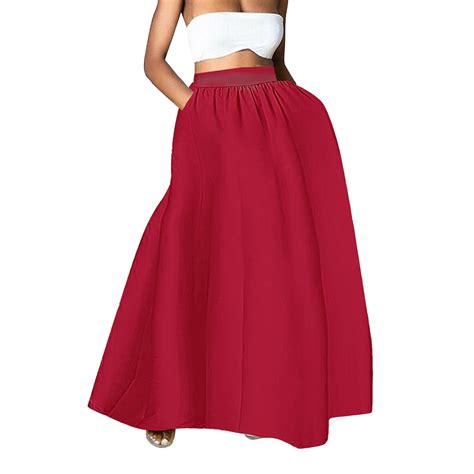 Gzwyht Maxi Skirt Fall Skirts Maxi Skirts For Women Reg And Plus Size