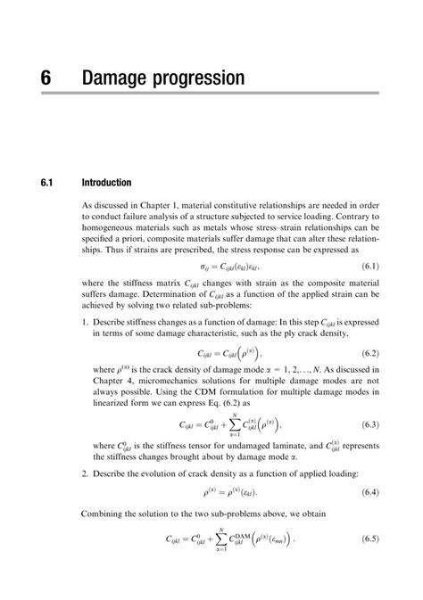 Damage Progression Chapter Damage And Failure Of Composite Materials