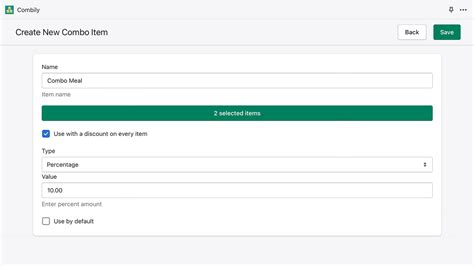 combily combo items pos tap once to add multiple items to orders