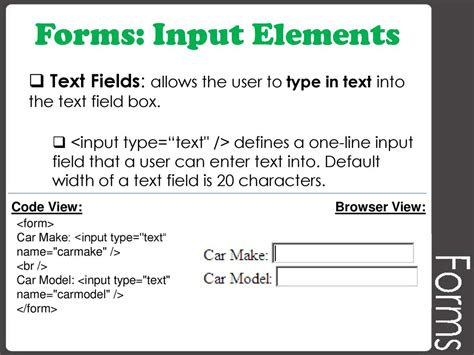 Intro To Forms HTML Forms Are Used To Gather Information From End Users A Form Can Contain