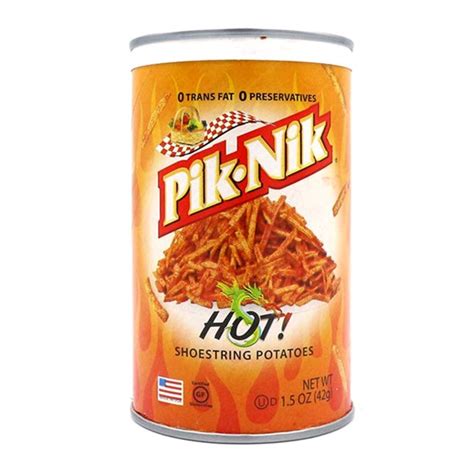 Pik Nik Hot Shoestring Potato Stick Chips 15 Oz