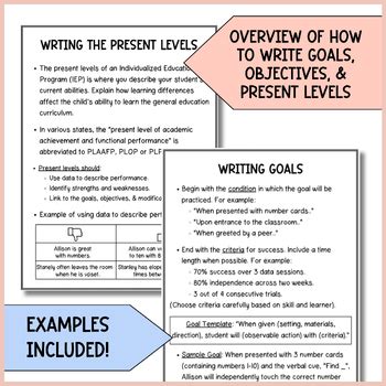Guide To Creating Effective IEPs IEP Writing Tips Examples Data Sheets