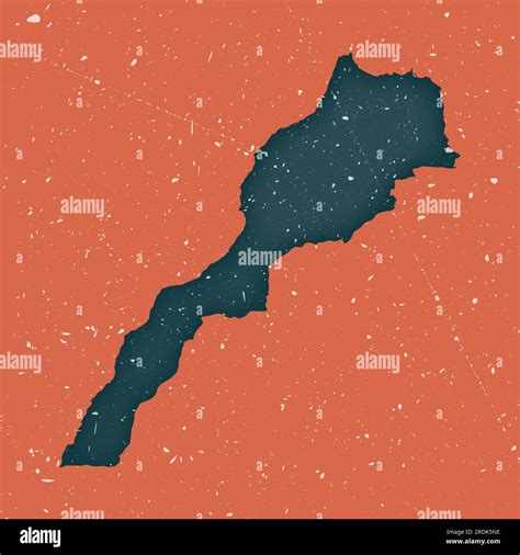 Morocco Vintage Map Grunge Map Of The Country With Distressed Texture