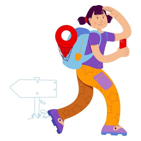 Premium Vector The Girl Unable Find Location