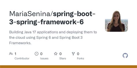GitHub MariaSenina Spring Boot Spring Framework Building Java Applications And