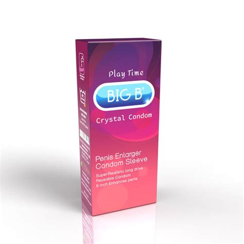 Big B Crystal Condom With Dragon Dots And C Spot Stimulation Hood
