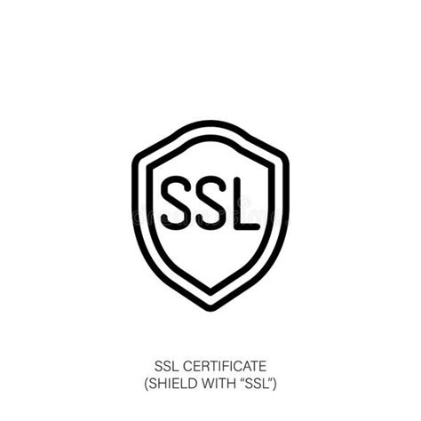 Ssl Certificate Shield Icon Stock Vector Illustration Of