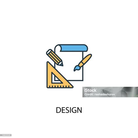 Konsep Desain Ikon 2 Berwarna Ilustrasi Elemen Biru Sederhana Desain