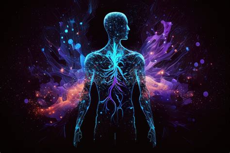 Silhouette Of Human Astral Human Body Concept Image For Near Death