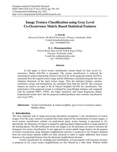 Pdf Image Texture Classification Using Gray Level Co Occurrence
