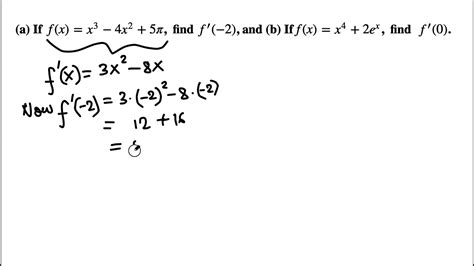 Calc I Basic Derivatives Examples Youtube