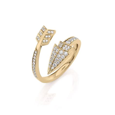 Keyzar · Aim Forward Pave Arrow Bypass Ring